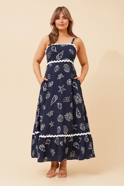 Makenna shell print maxi dress & Buy Online & Femme Connection