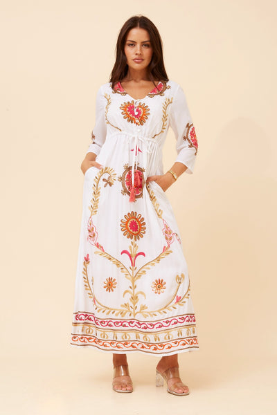 Yatika border print maxi dress & Buy Online & Femme Connection