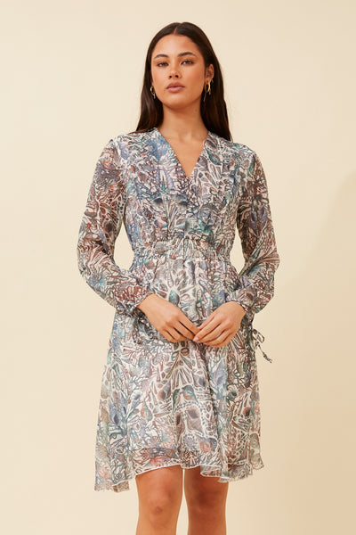 Dusa shell print dress & Buy Online & Femme Connection