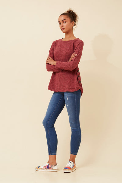 Evan button detail top & Buy Online & Femme Connection