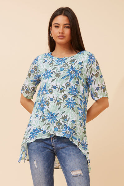 Ruth floral asymmetrical top & Buy Online & Femme Connection
