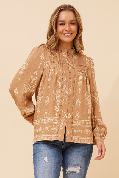 Pavitra border print top & Buy Online & Femme Connection